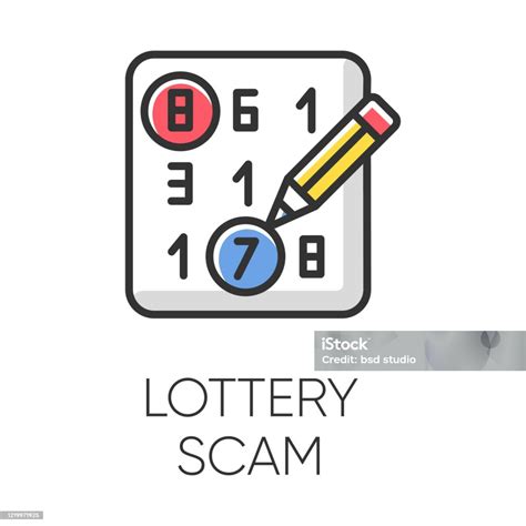 복권 사기 색상 아이콘입니다 사전 수수료 사기 스크래치 앤 윈 프로모션 행운의 무승부 경품 대회 상품 사기 도박 선결제 사기 성 계획 격리 벡터 일러스트레이션 0명에 대한