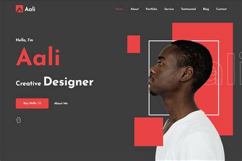 aali personal portfolio react nextjs template