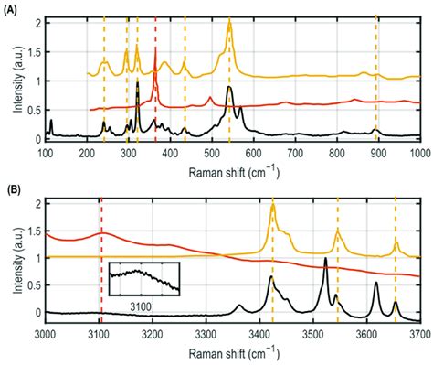 Representative Raman Spectrum Black Curve Measured On A Corroded Download Scientific Diagram
