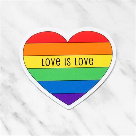 Love Is Love Vinyl Sticker Decal Pride Month Stickers Gift Etsy