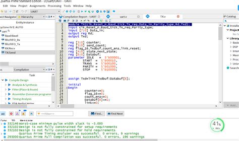 用verilog实现uart串口协议 波特率可选9600 19200 38400 115200 8位 源码下载 21ic电子技术资料下载站