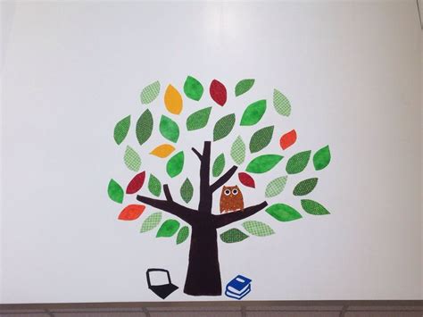 Tree Of Knowledge Fabric Mural In Elementary Babe Library Elementary Babe Library Decor
