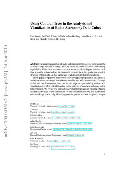 Analysis And Visualization Of Radio Astronomy Data Pdf Function