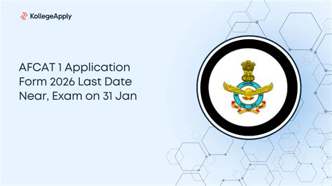 Afcat 1 Application Form 2026 Last Date Near Exam On 31 Jan