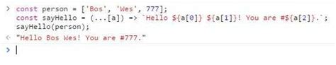 🔥 Use Es6 Destructuring To Convert An Array Argument Into Variables