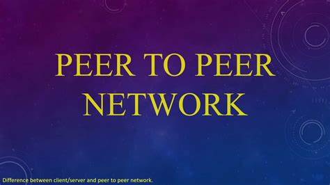 Difference Between Client Server And Peer To Peer Network Youtube