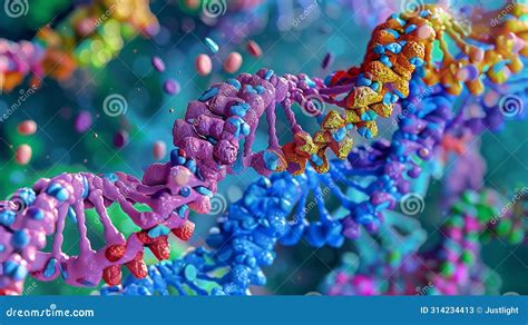 A Colorful Representation Of A Gene Sequence Showing The Unique Arrangement Of Nucleotides That