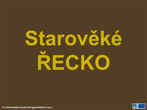 PPT Starověké ŘECKO PowerPoint Presentation free download ID