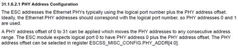 tms320f28388d ethercat phy address and offset c2000