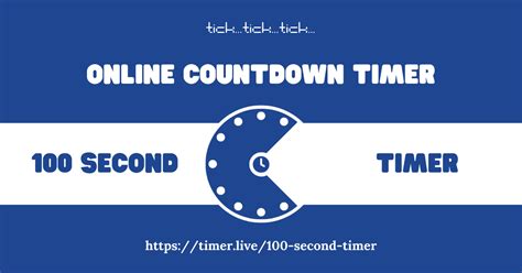 100 Seconds Timer No Ads Big Free Customize
