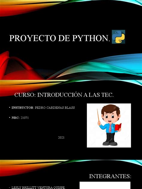 Proyecto De Python Pdf
