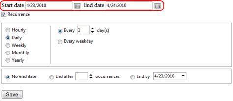 Telerik Web Forms Scheduler Recurrence Editor Server Side Programming Reading The Recurrence