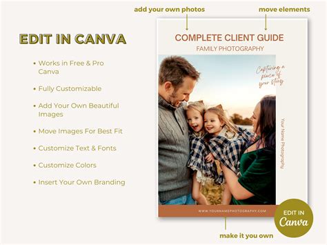 Canva Complete Client Guide Style Guide For Photography Faq Template Client Welcome Packet