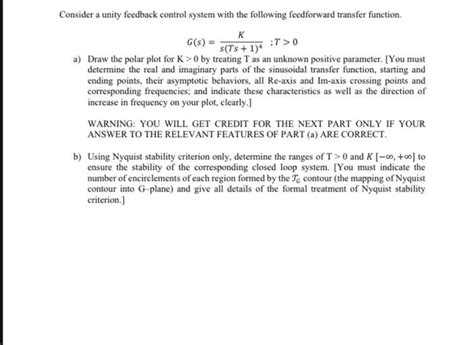 consider a unity feedback control system with the