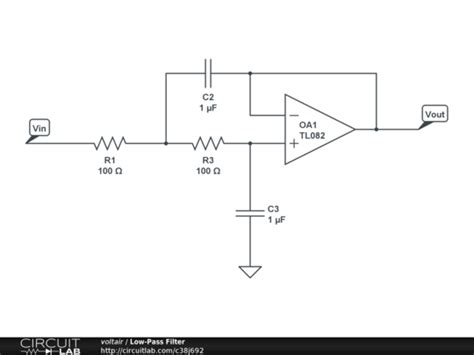 Low Pass Filter Circuitlab