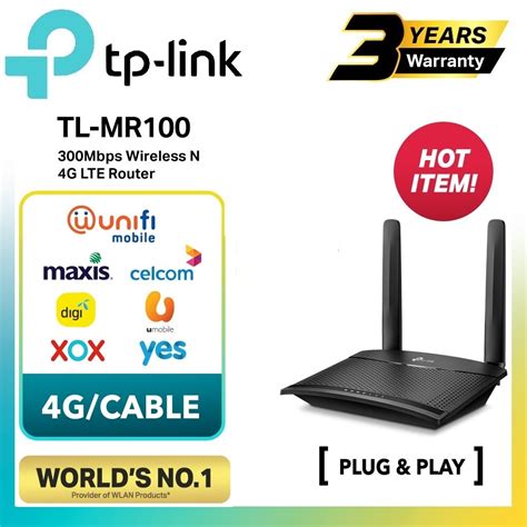 TP Link TL MR TL MR MOD B BAND Wireless N G LTE Mobile Direct Sim Modem Router