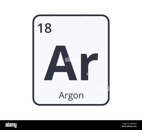 Argon Chemical Element Graphic For Science Designs Stock Vector Image And Art Alamy