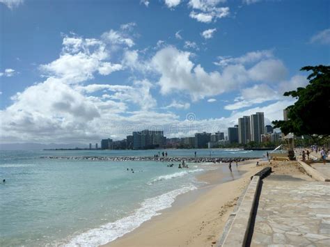 Waikiki Paradise Beach Path And Lifeguard Tower On A Glorious Day