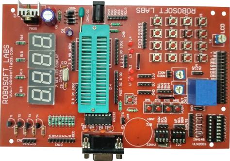 Robosoft Labs Pic 40 Pin Microcontroller Development Board With Rs232 Ic Micro Controller Board