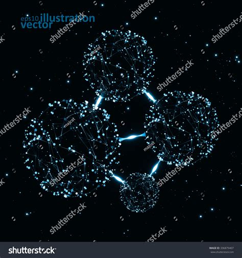 Molecular Structure Network Connection Abstract Vector Stock Vector Royalty Free 336879407