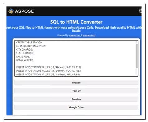 5 Best Free Online Sql To Html Table Converter Websites