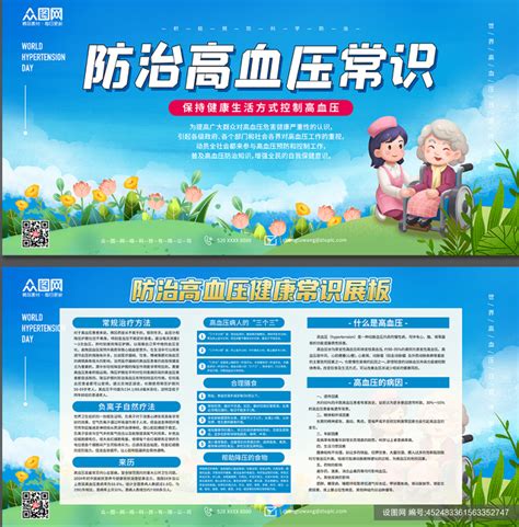 预防高血压常识展板宣传栏psd下载 编号452483361563352747 设图网