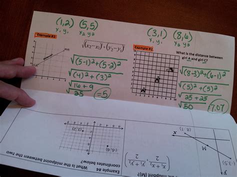 Distance Formula Worksheet Geometry Printable Calendars At A Glance