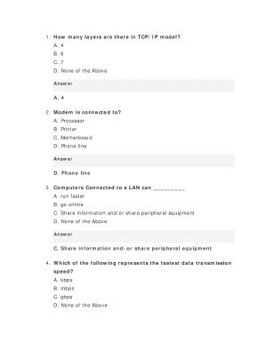 Fillable Online How Many Layers Are There In TCP IP Model A B C Fax Email Print