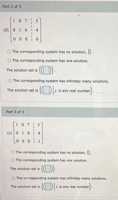 Solved Determine The Solution Set For The System Represented Chegg
