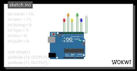 Projek 1 Lampu Merah Wokwi Esp32 Stm32 Arduino Simulator