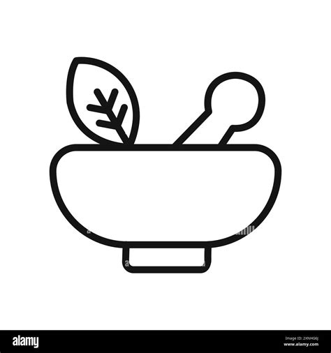natural medicine icon linear vector graphics sign or symbol set for web
