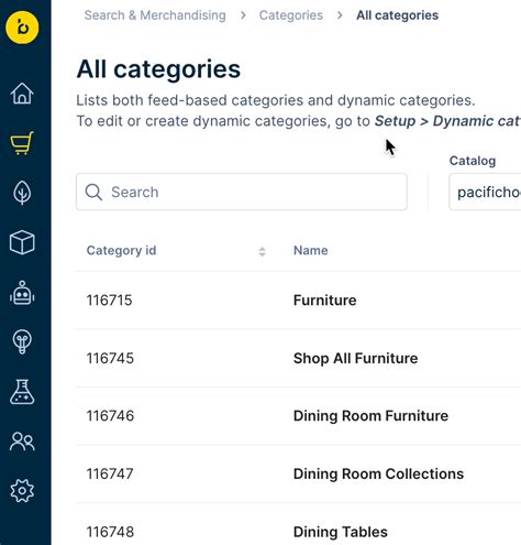 Create And Manage Dynamic Categories