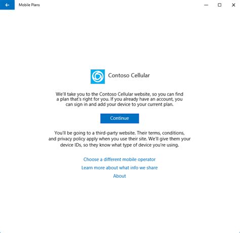 Mobile Plans Gateway Page Windows Drivers Microsoft Learn