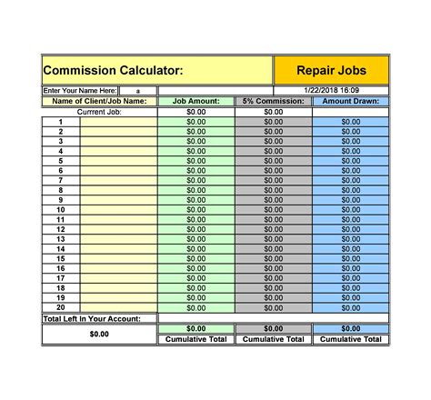 36 Editable Commission Sheet Templates Examples ᐅ TemplateLab