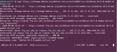 descargar desde terminal con wget en linux cafecondebian