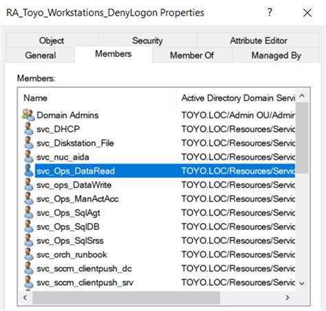 Deny Domain Admins Logon To Workstations