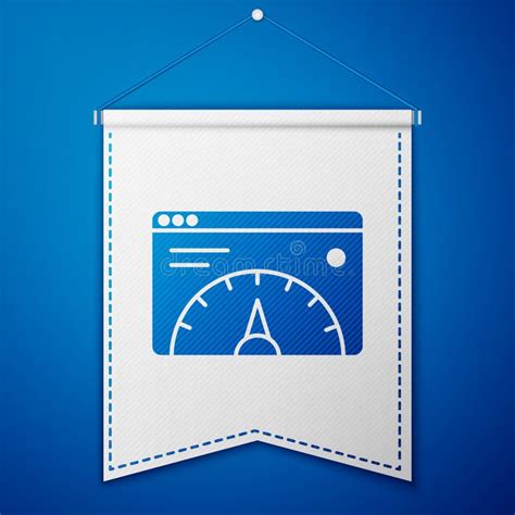 Blue Web Analytics Information And Development Website Statistic Icon Isolated On Blue