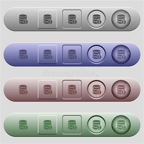 Database And Table Formatting Icons Stock Vector Illustration Of
