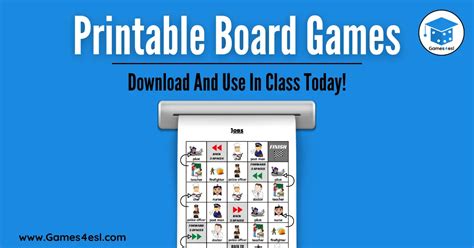 Free Printable Board Games And Templates Games4esl Worksheets Library