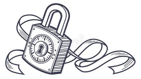 padlock with clock face security and time management vector design generative ai stock vector