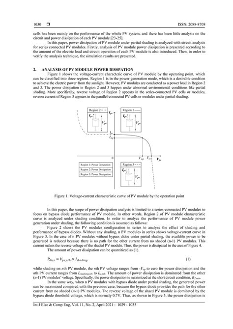 Power Dissipation Analysis Of Pv Module Under Partial Shading Pdf