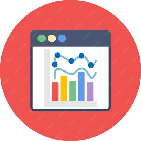 Premium Vector Statistical Graph Flat Illustration