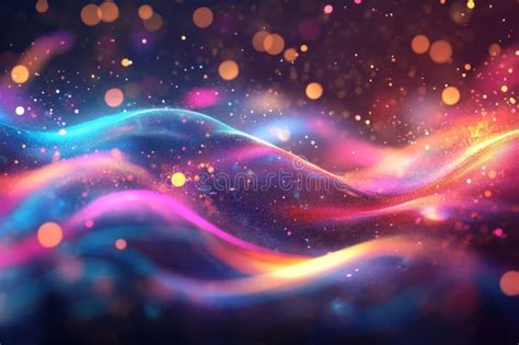 wavy abstract animation with colorful particles flowing smoothly