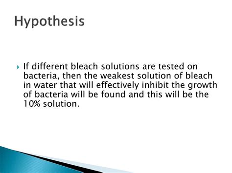 Ppt The Effect Of Bleach On Bacteria Powerpoint Presentation Free