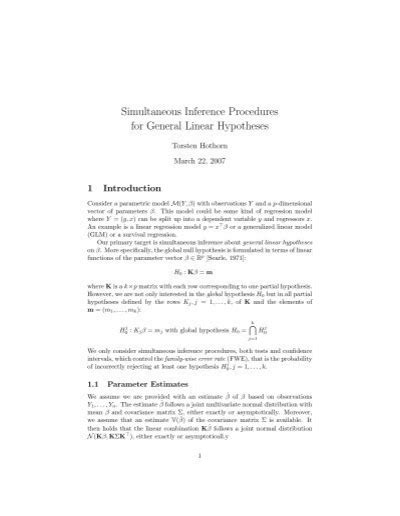 Simultaneous Inference Procedures For General Linear Lugos