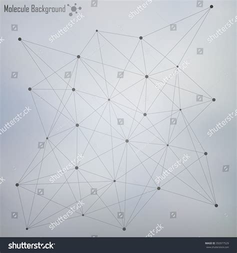 Molecule Structure On Grey Background Vector Stock Vector Royalty Free 350977529
