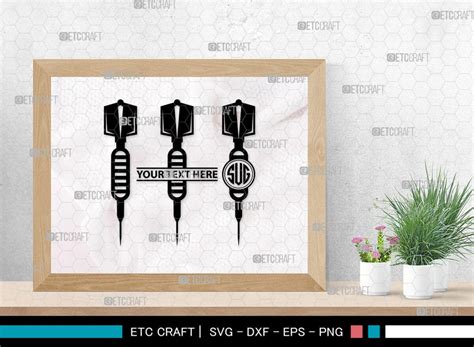 Dart Monogram Dart Silhouette Dart Svg Dartboard Svg Target Svg Shooting Target Svg Dart