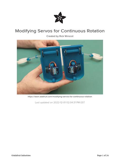 Modifying Servos For Continuous Rotation Pdf