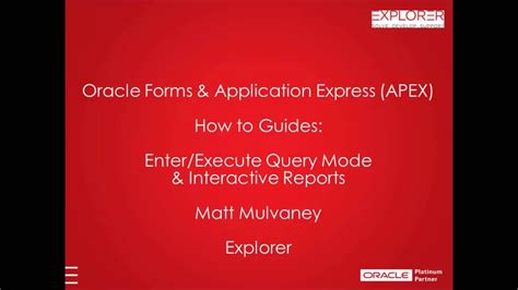 Querying Data In Oracle Forms Vs APEX YouTube