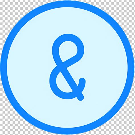 Ampersand Symbol Blue Ampersand In Circular Design Png Clipart